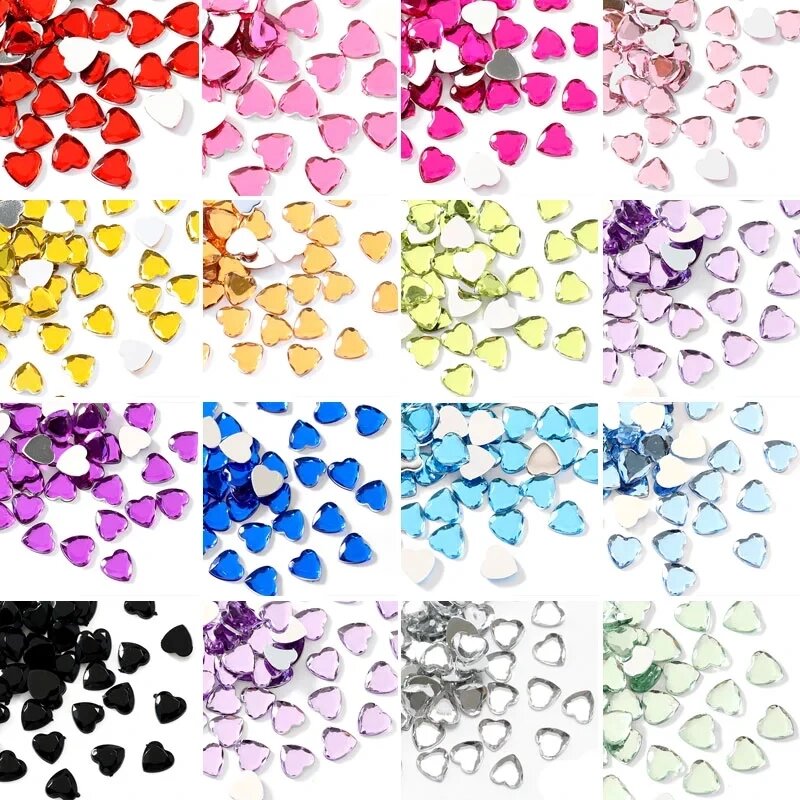 Стразы для ногтей Oleeya F0307 8mm--100pcs, Mix Colors