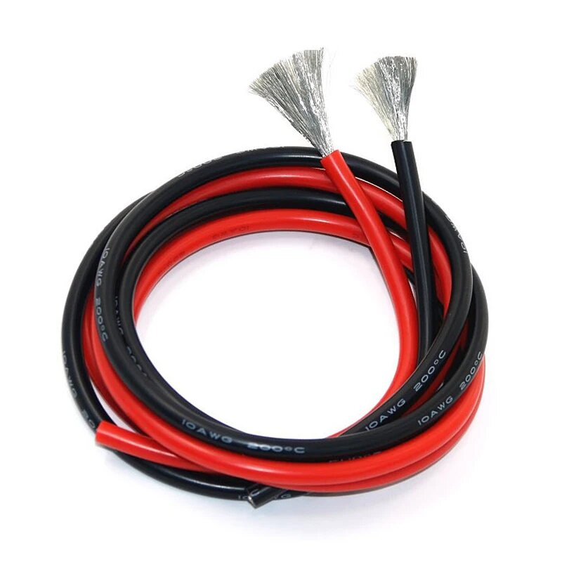 10 метров гибкий силиконовый провод 8-28 AWG медный 8 AWG, 10meter Black