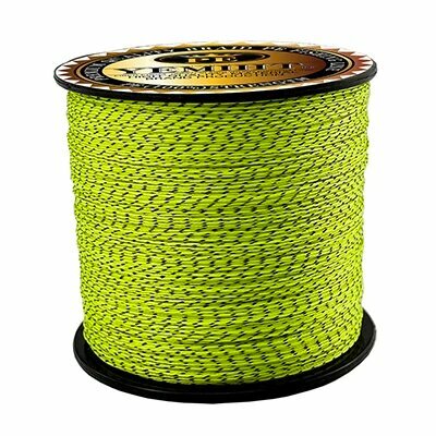 Леска плетеная YEMIHT 300м, Зеленый/Желтый, 0.11мм-10LB