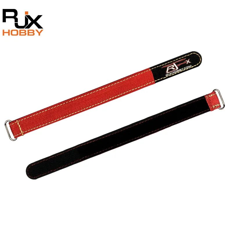 Красный кевларовый ремень для аккумулятора RJXHOBBY, 2 шт, ленточный ремень, держатель кабеля, волшебная наклейка, прочный ремень для аккумулятора LIPO FPV, запчасти для фристайла «сделай сам»