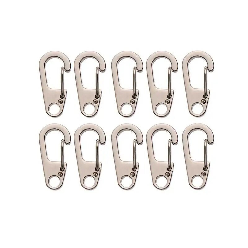 BANGSHE Мини карабины из алюминия, набор из 10 штук 10pcs silver