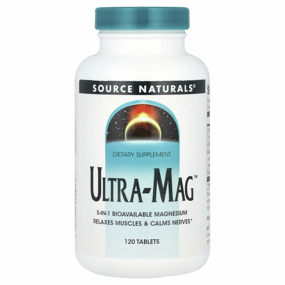 Source Naturals, Ultra-Mag™, комплекс магния,120 таблеток