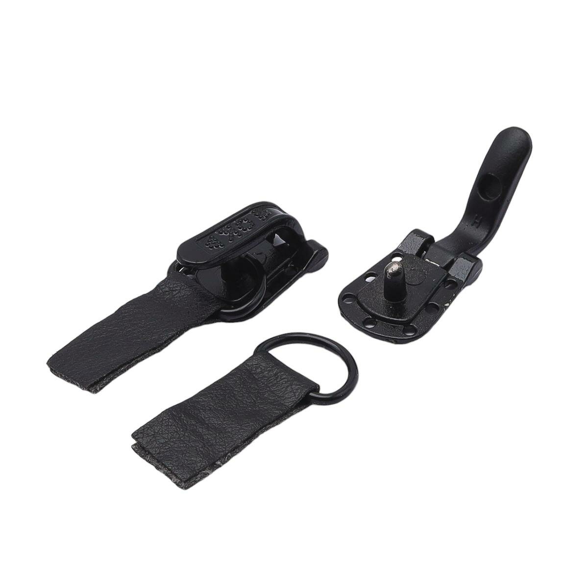 Крючок шубный айрис прочный металл, устойчивого к зимним условиям, черный, 5 шт (PQ5201)