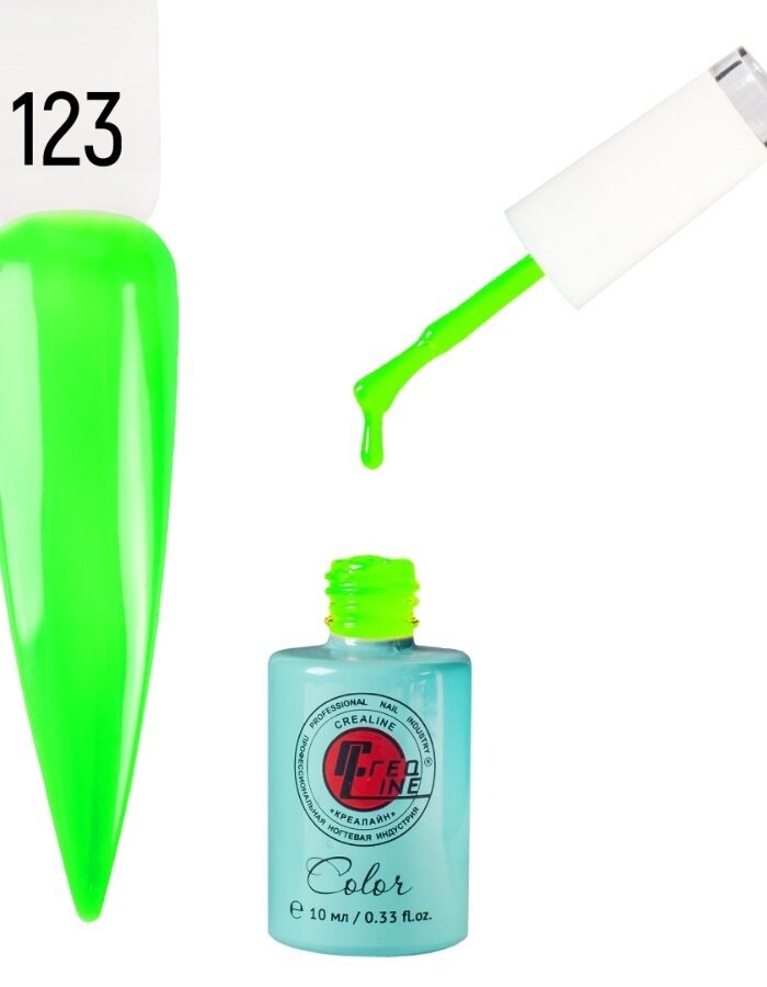 Гель-лак UV тон 123 Светлый лайм 10 мл
