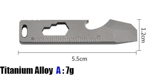 8 в 1 MINI TC4 титановый сплав лом открывалка для бутылок градуированная шкала шестигранный ключ EDC уличные инструменты многофункциональное снаряжение для кемпинга