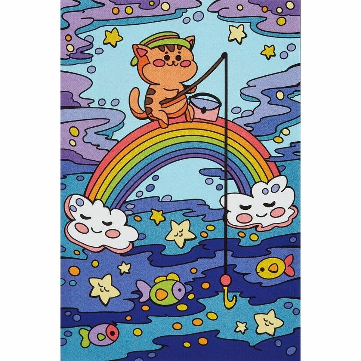 Картина по номерам Lori "Волшебные истории. Радужный кот"