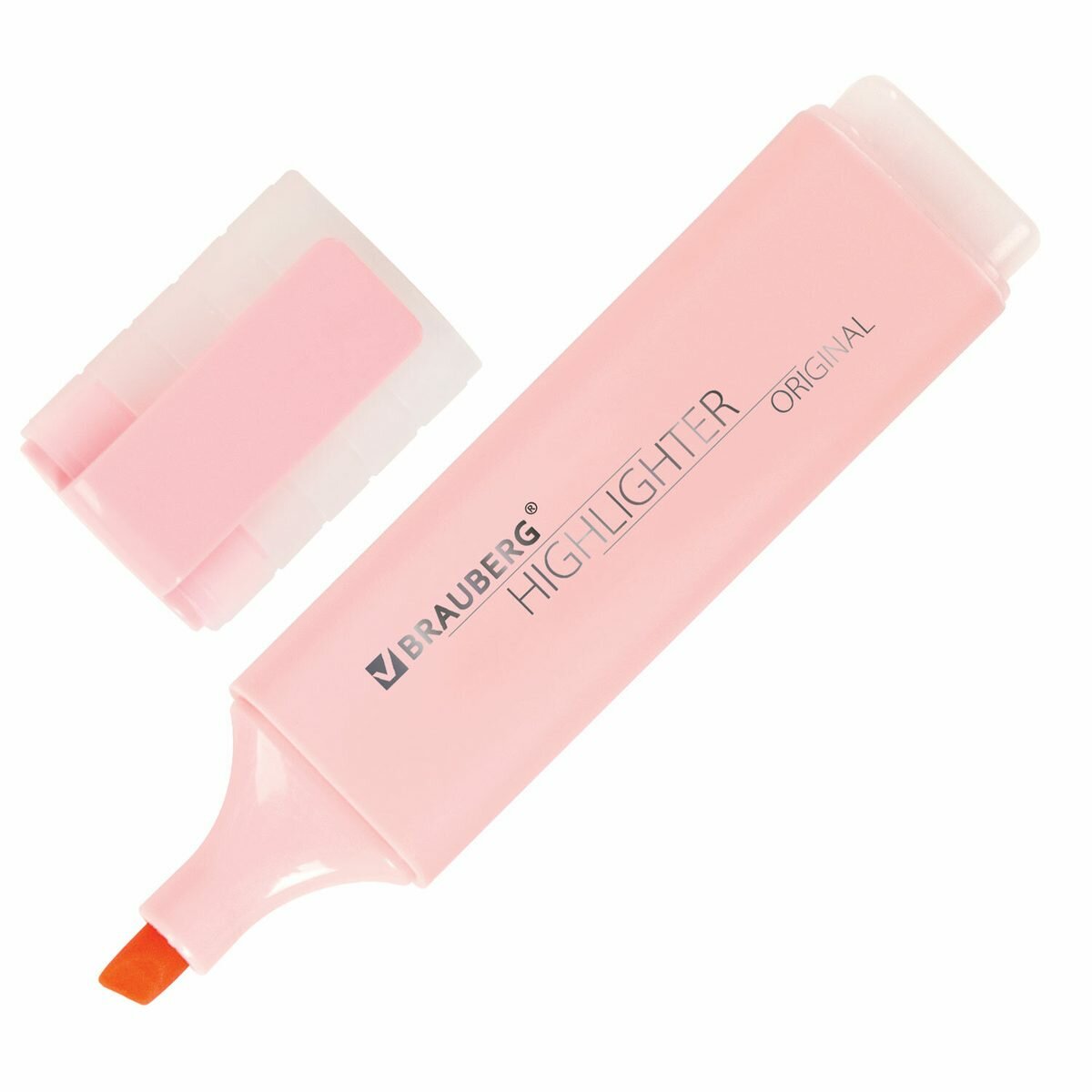 Маркер-текстовыделитель Brauberg Original Pastel (1-5мм, розовый пастельный) (151693), 1шт.