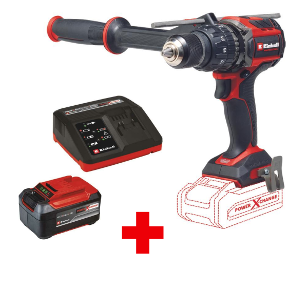 Дрель аккумуляторная ударная TP-CD 18/120 Li-i BL Einhell, 4514310SET, с АКБ 5.2Ач и ЗУ