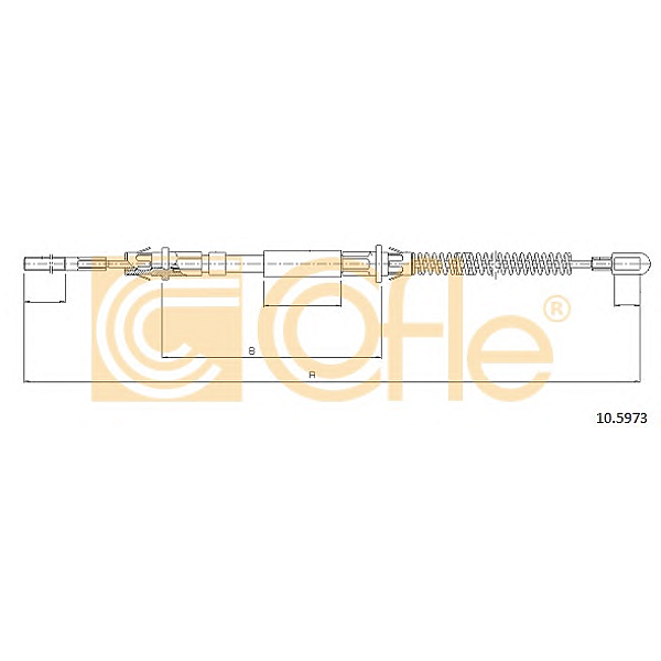 COFLE 92.10.5973 трос ручника л.\ Opel (Опель) sintra 97трос ручника л.\ Opel (Опель) sintra 97