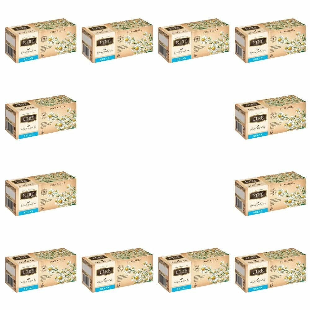 ETRE Чайный напиток Ромашка, 25 пакетиков в упаковке, 12 уп.