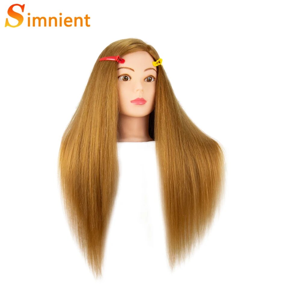 Голова-манекен Simnient для парикмахеров с натуральными волосами Only Golden Head
