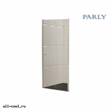 Душевая дверь в нишу ParIy Celestino 90x185, прямоугольная, узорчатое, 5 мм, распашные, серебристый