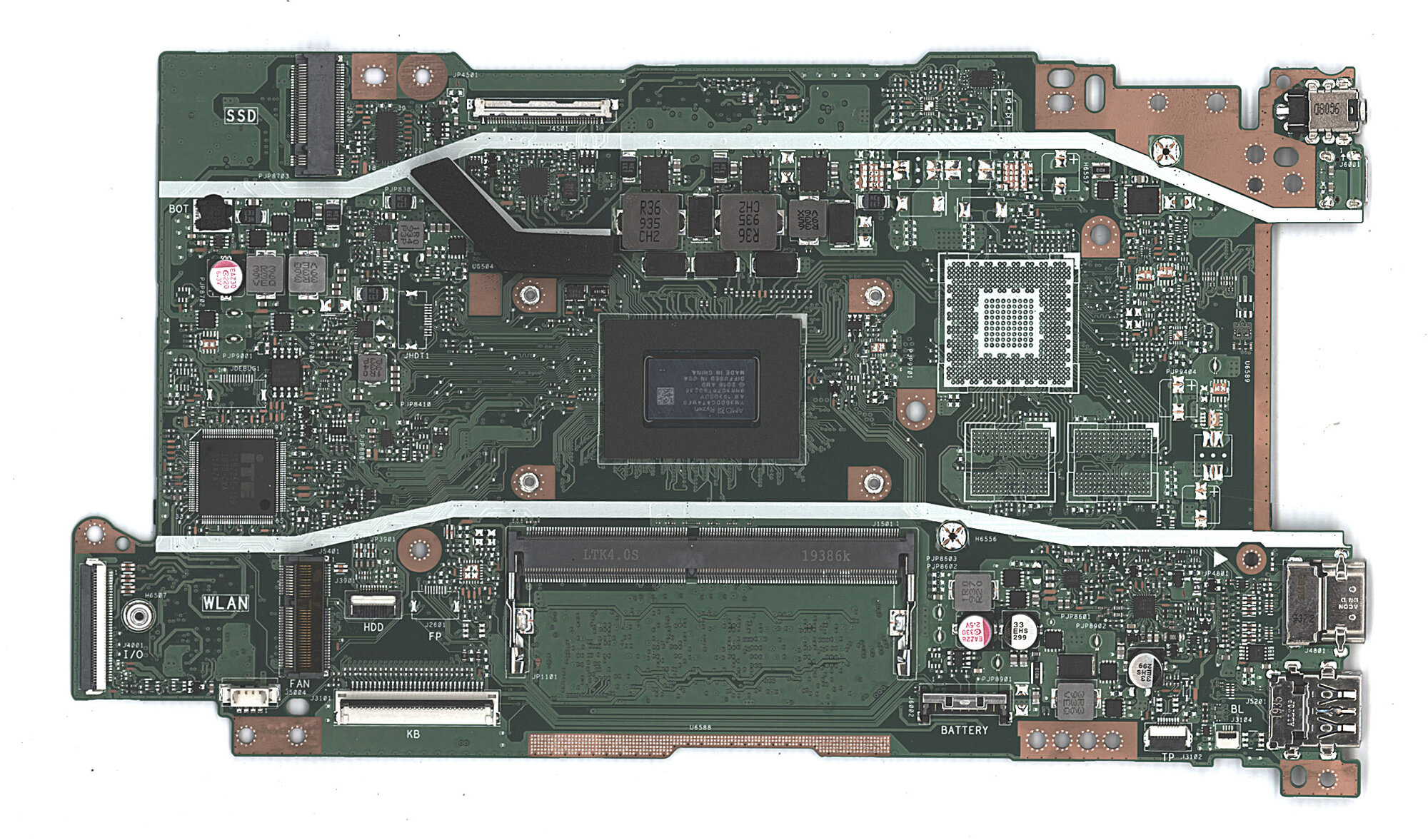 Материнская плата для Asus X409DA 8G/R5-3500U 90NB0P30-R00030