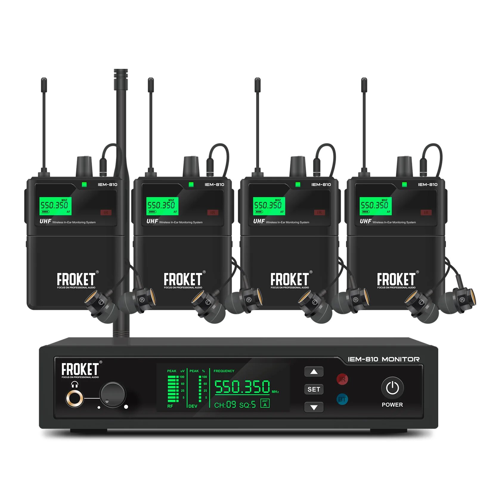 FROKET IEM-810 Беспроводная система мониторинга (4 Receiver)