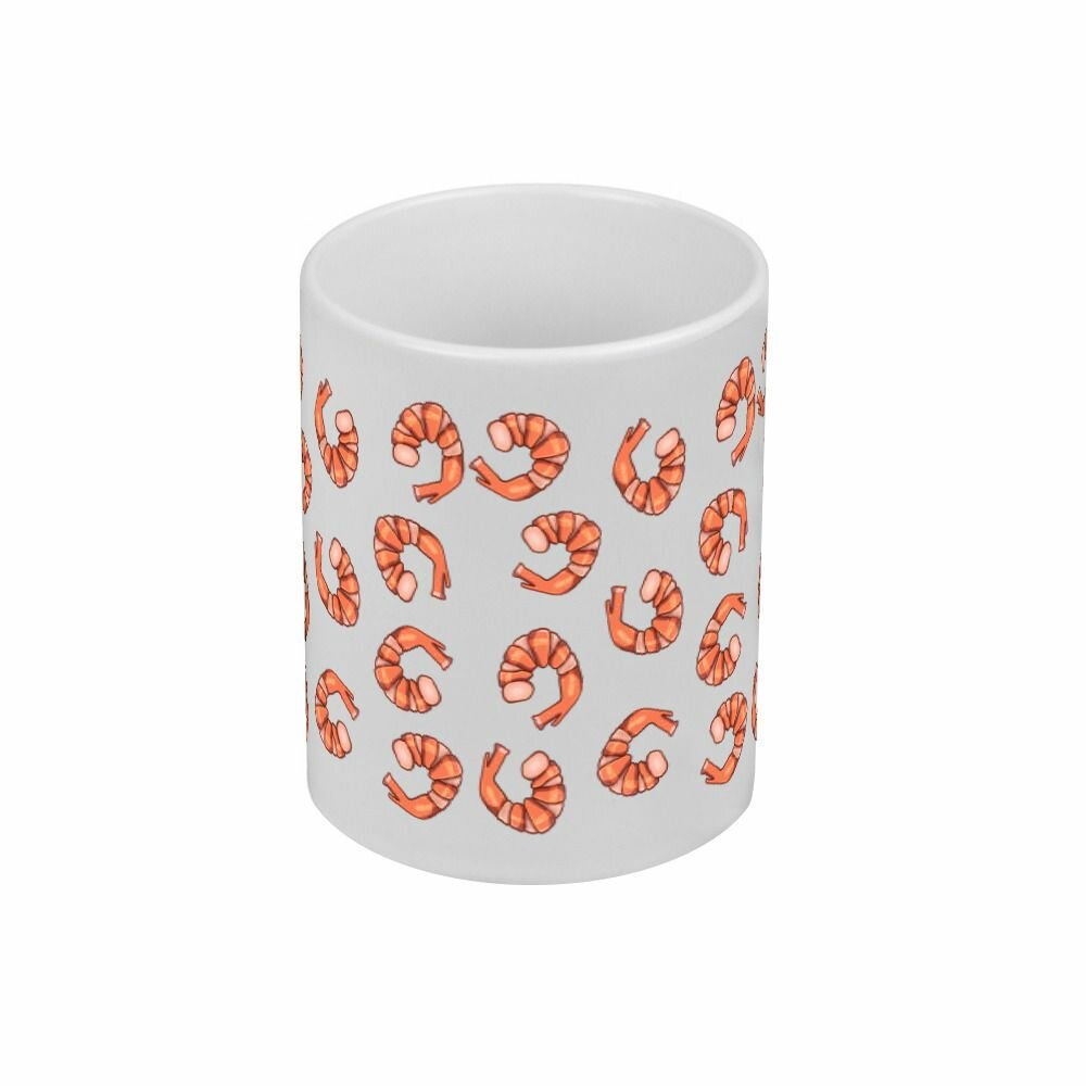 Кружка Много креветок цвет белый