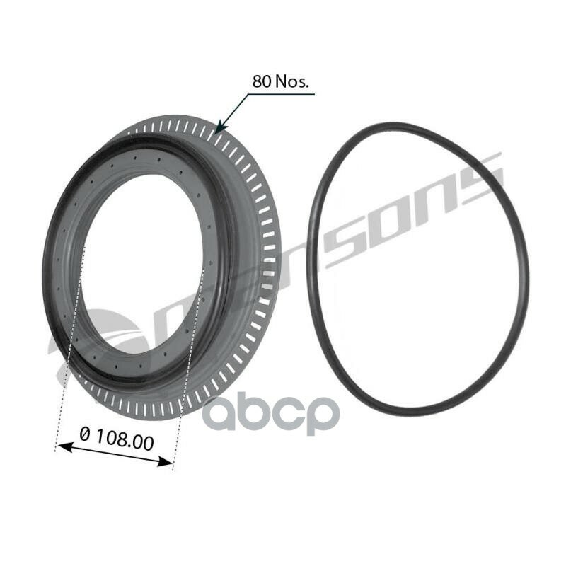 Ремкомплект ступицы! сальник с ABS 107.5x153/185x20 (мр) + упл. кольцо SMB Mansons арт. GR170