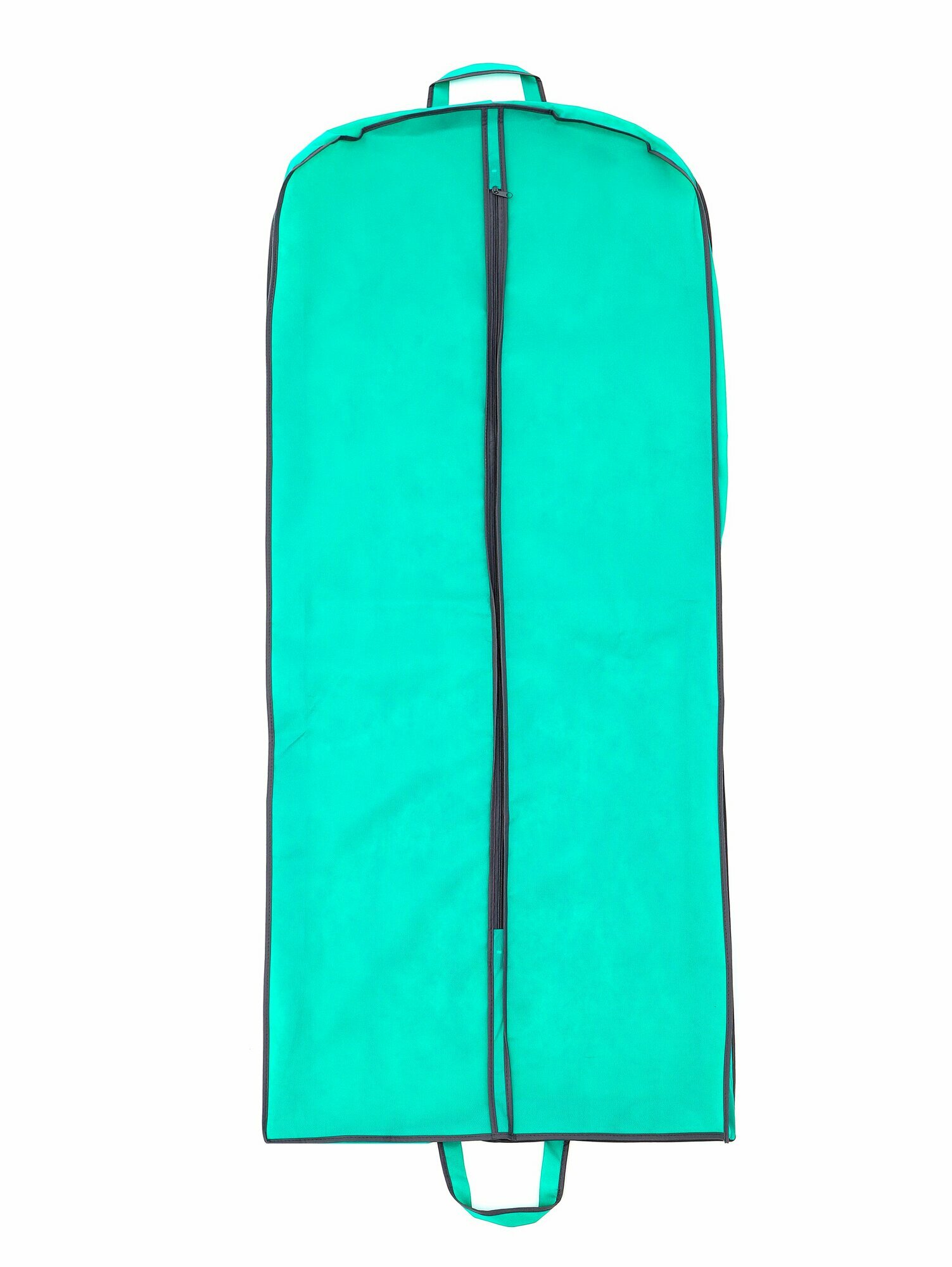 Чехол для одежды 150*60*10 см на молнии спанбонд зеленый с ручками