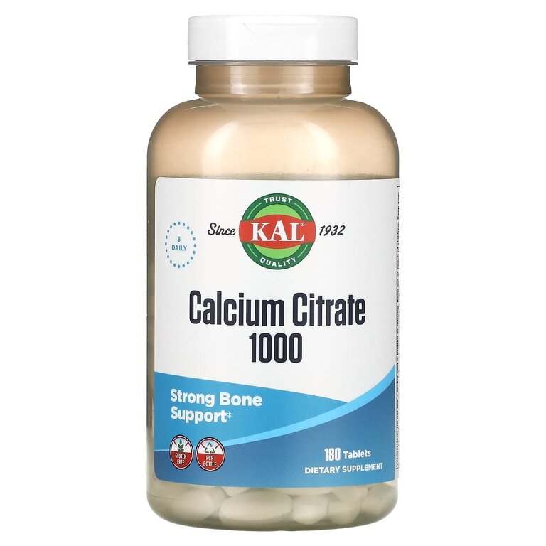Calcium Citrate 1000 mg (Цитрат кальция 1000 мг) 180 таблеток (KAL)