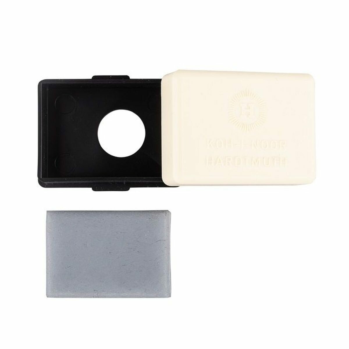 Ластик-клячка Koh-I-Noor 6427 Extra Soft, 37х25х10мм, серый, пластик. футляр (6427015001KD), 12шт.