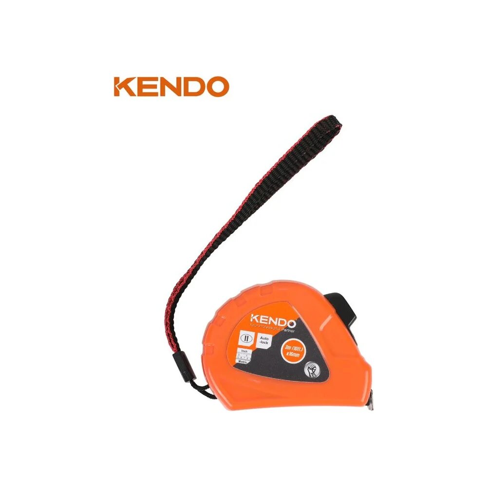 Ударостойкая рулетка с автостопом KENDO 8 м, 25 мм 35028, из абс, фото