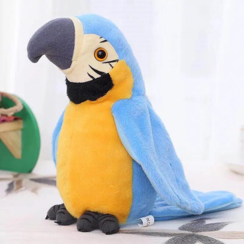 Говорящий плюшевый попугай LKCOMO P0001 Blue