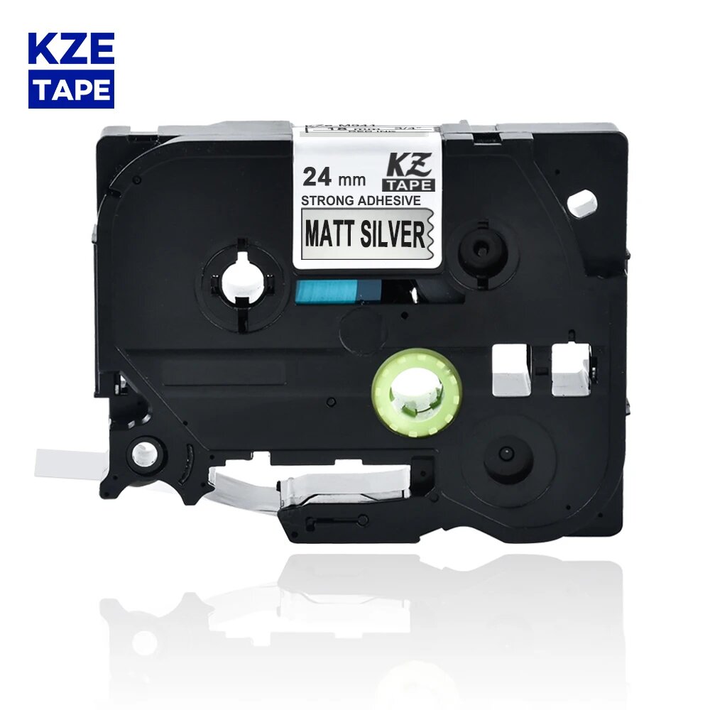 KZE TAPE лента для принтера Brother Tze-S251 черная 24мм black on matt silver