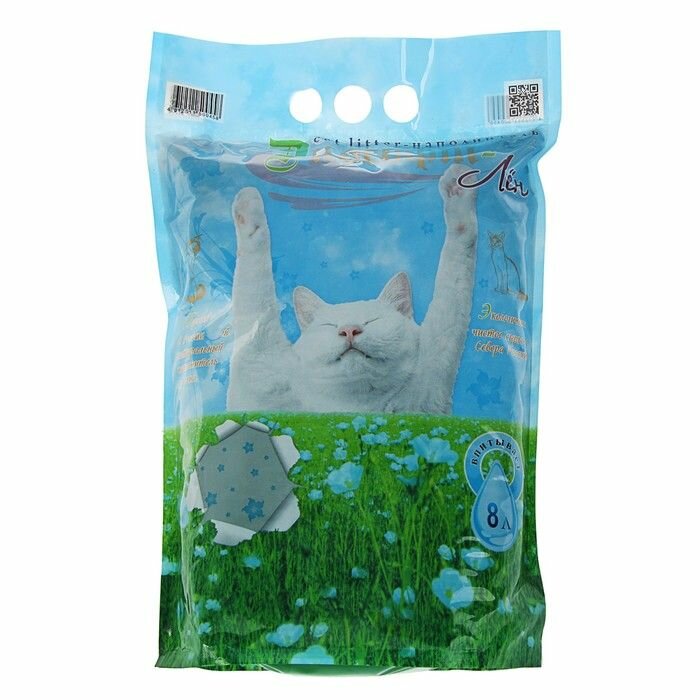 Наполнитель Экософт впитывающий льняной " Лен", 8 л