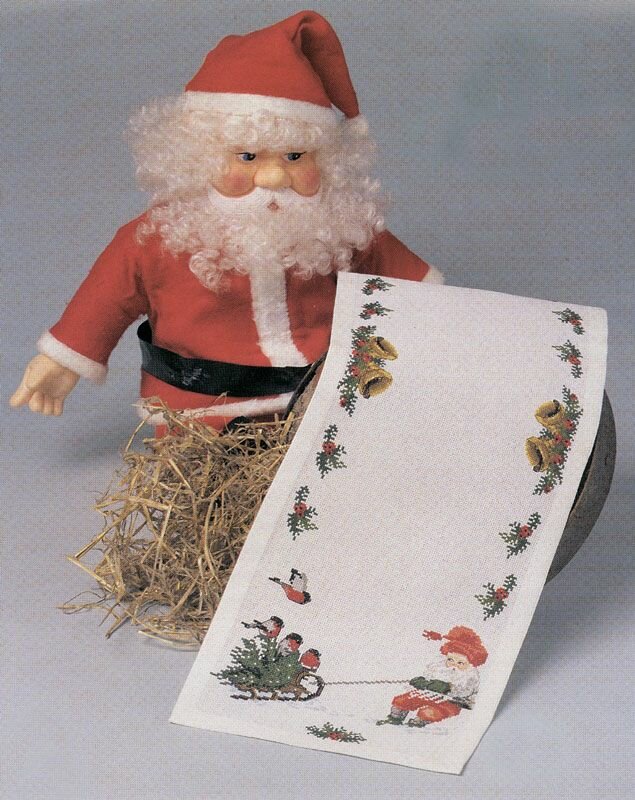 Набор для вышивания Oehlenschlager дорожка, Снегири, 25х72 см (ND. OLS.76107)