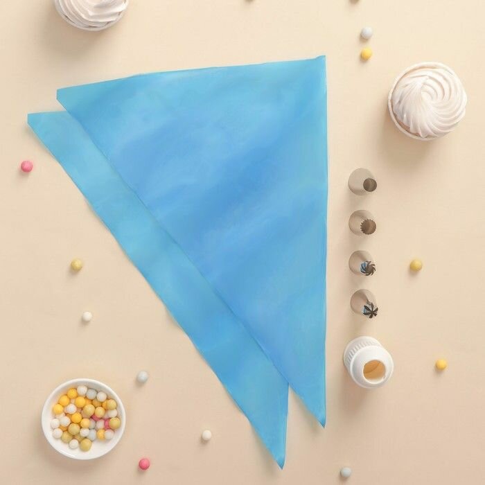 Набор насадок кондитерских КНР 7 предметов 2 мешка, 4 насадки 2,5 см, адаптер