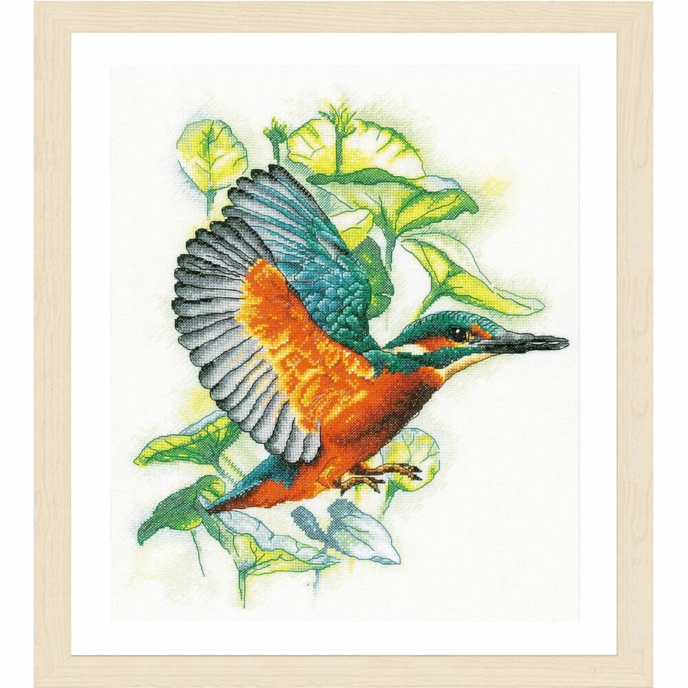 Набор для вышивания Lanarte "Flying Kingfisher", канва, мулине, 33х41 см