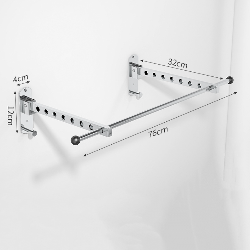 Вешалка MyPads 3в1 "MyPads", для одежды, металл, 76 см, серебристая