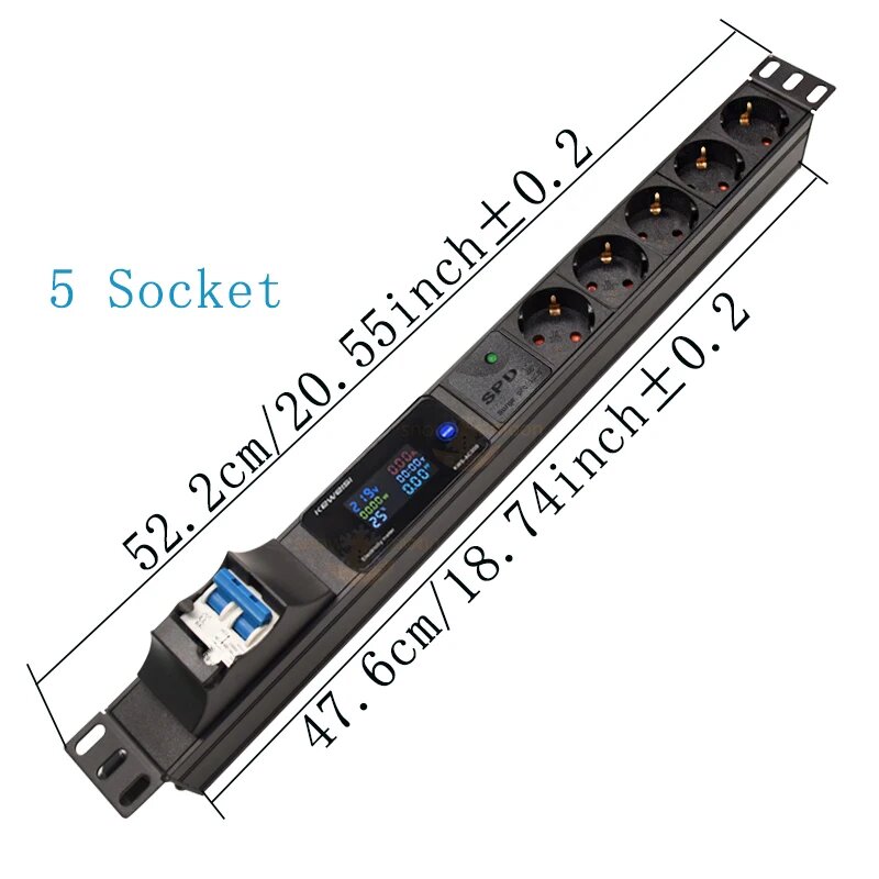 Удлинитель сетевой Snowman Moon 5 Socket, 16A 4000W