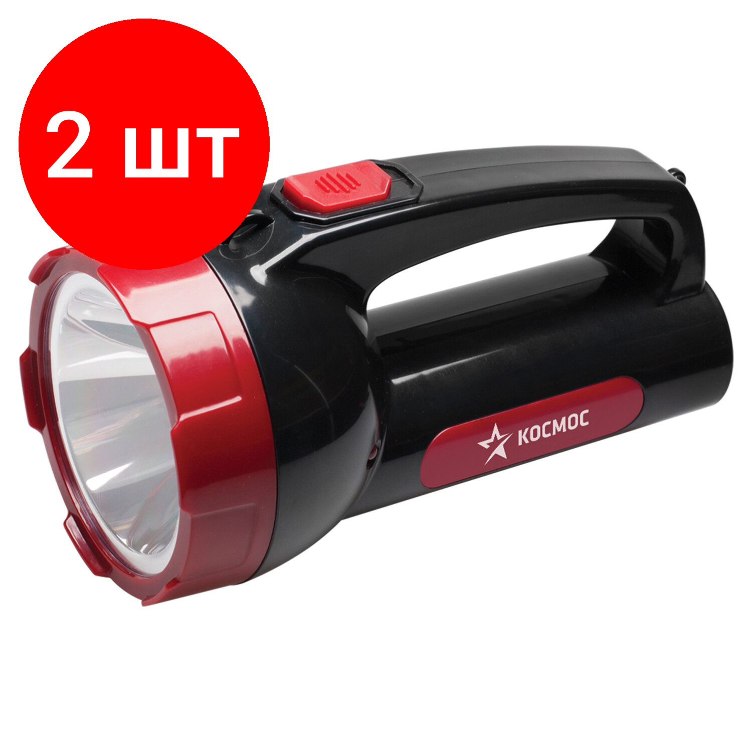 Комплект 2 шт, Фонарь аккумуляторный космос 5 Вт LED, выдвижная вилка, заряд от сети, KOCAc9105WLED