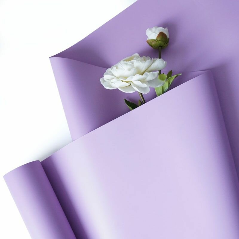 Пленка для цветов Браво матовая, Нежная сирень, в рулоне, толщина 60 микрон