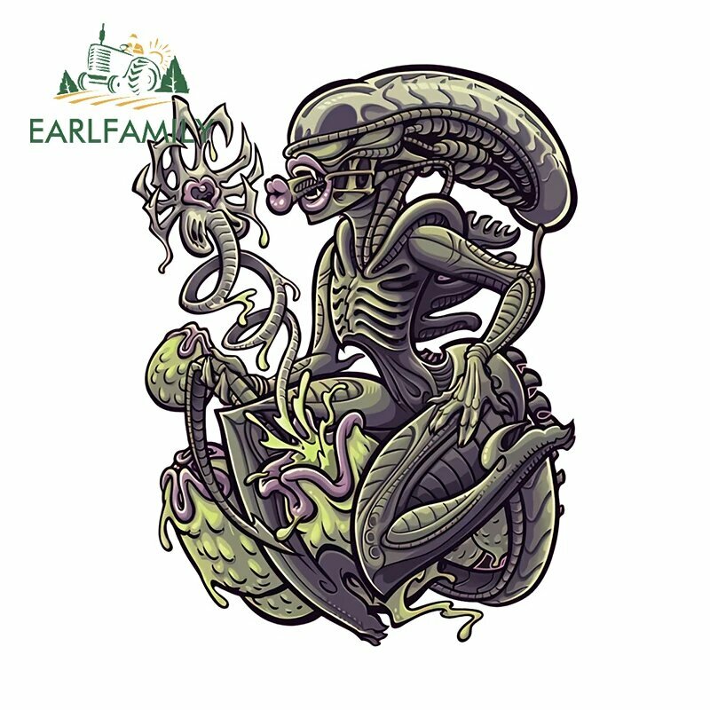 EARLFAMILY мультфильм Alien Facehugger автомобильная наклейка заднее стекло окно ящик для 13cm