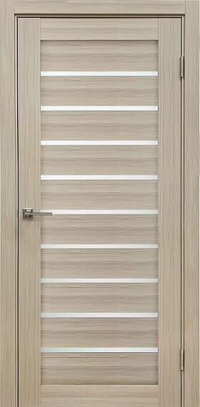 Межкомнатная Дверь Verda X-2 Лиственница Кремовая со Стеклом Сатинат 2000х800мм (Полотно 1шт) / Верда.