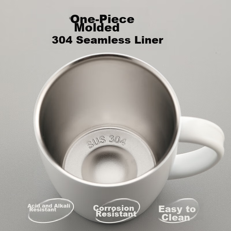 Fuguang Insulated Mug, 304 Stainless Steel, with Lid, Coffee Cup, Couple's Milk Cup, Large Capacity, Student Water Cup