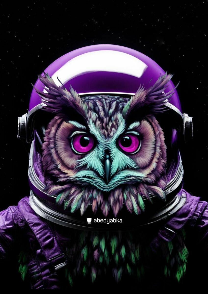 Деревянный фигурный пазл Сова космонавт Ulula (abedyabka)