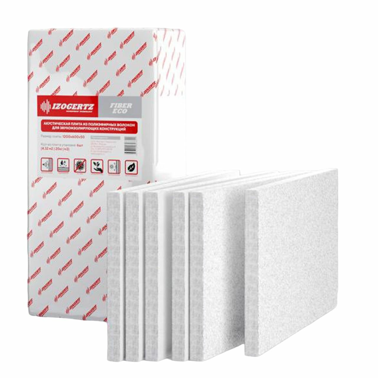 Звукопоглощающая синтетическая плита Izogertz Fiber Eco
