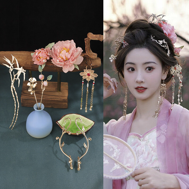 Заколка Hanfu, корона для волос, в национальном стиле, цвет TZ set 056