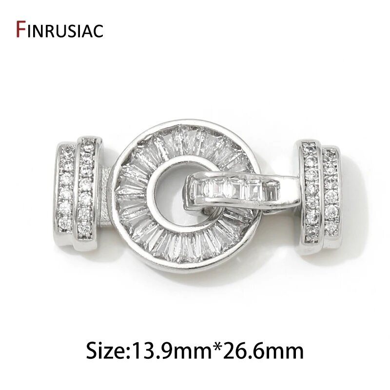 Замки для браслетов FINRUSIAC золотые 18к Rhodium Plated