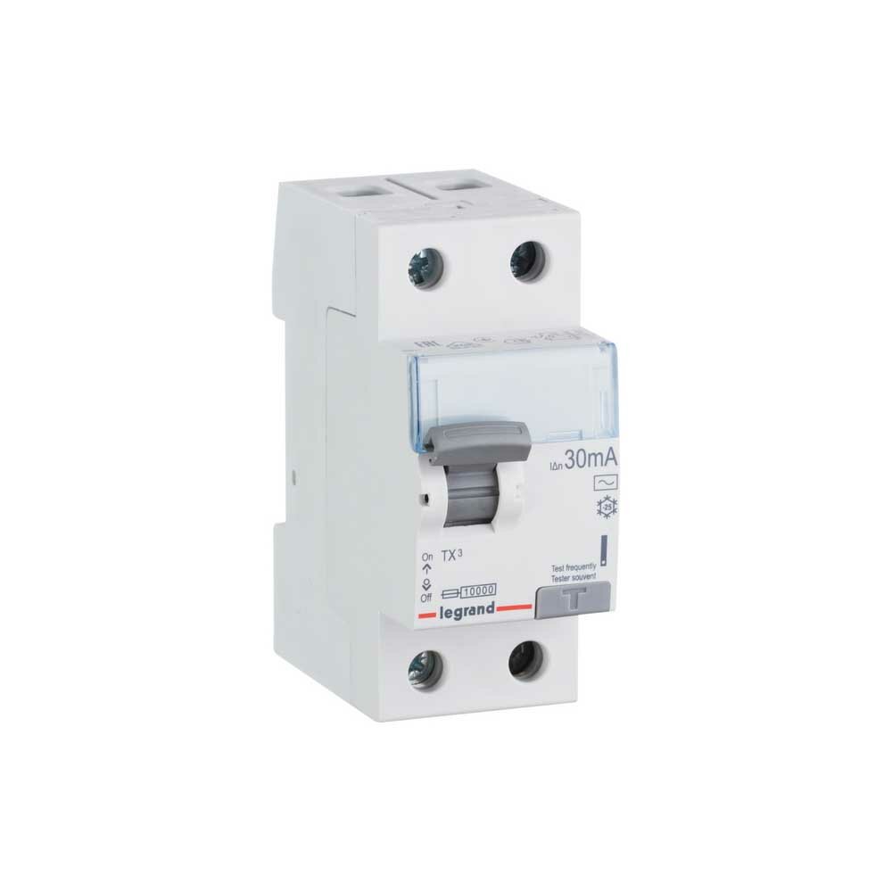 УЗО Legrand TX3, электромеханический, 63А, 30mA, 2 модуля, на DIN-рейке