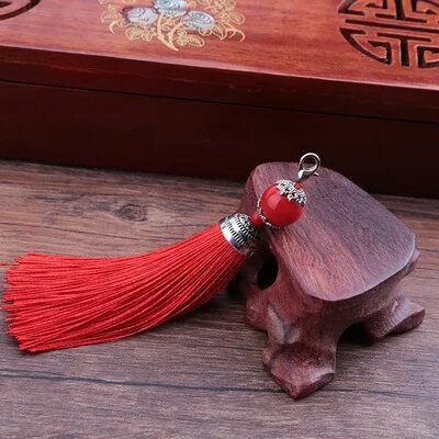 Полиэстеровые подвески-кисточки с застежками-омарами 5 шт, 14 цветов Red