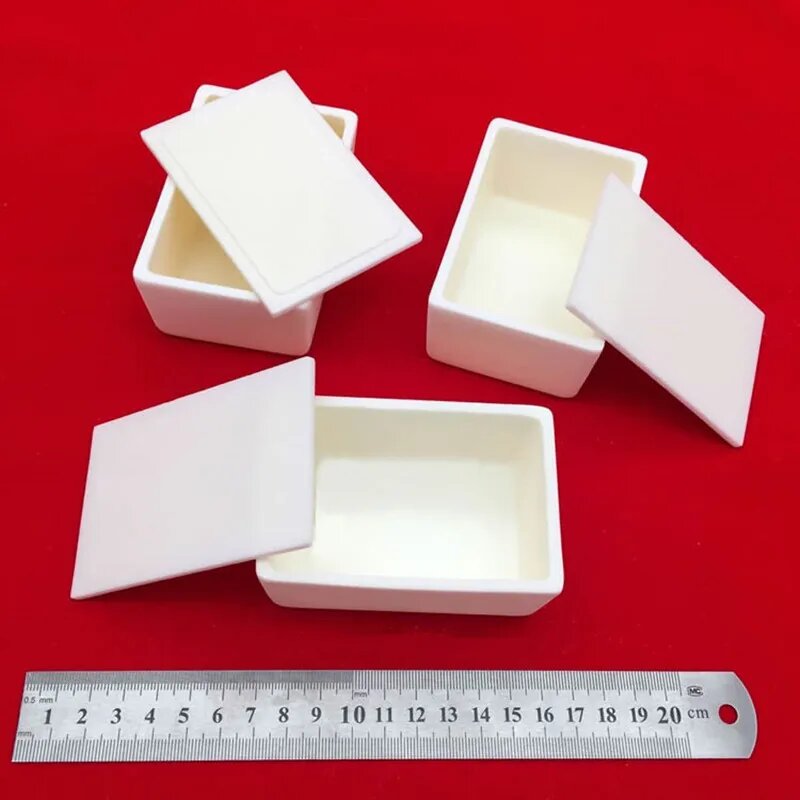 Алюминиевый тигель прямоугольный 50x20x10мм с крышкой