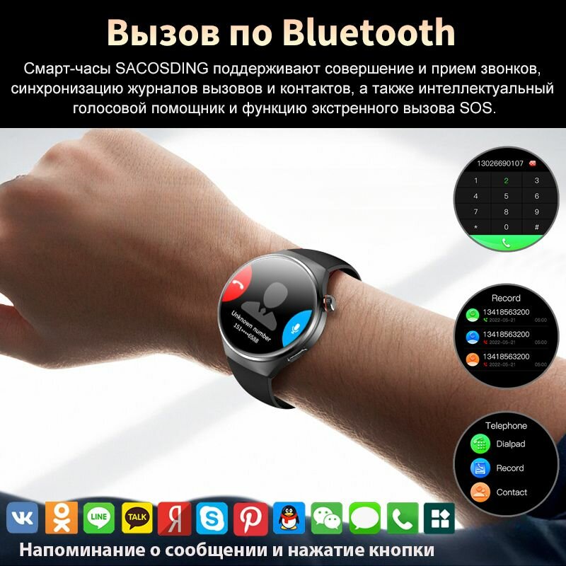 Умные часы круглые Smart Watch Premium 4 Pro, Edition 2024, 46мм, (наручные смарт часы для айфон/андроид) электронные