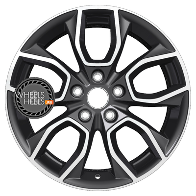 Диск автомобильный литой Khomen Wheels KHW1713 (Kodiaq/Tiguan) 17x7 5x112 et40 dia57.1 Black-FP