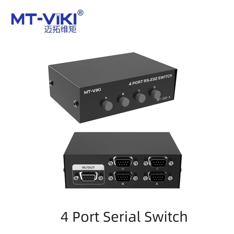 MT-Viki 4-портовый коммутатор DB9 RS232, устройство серии COM, консоль, принтер, Селекторный контроллер для совместного использования 232-4