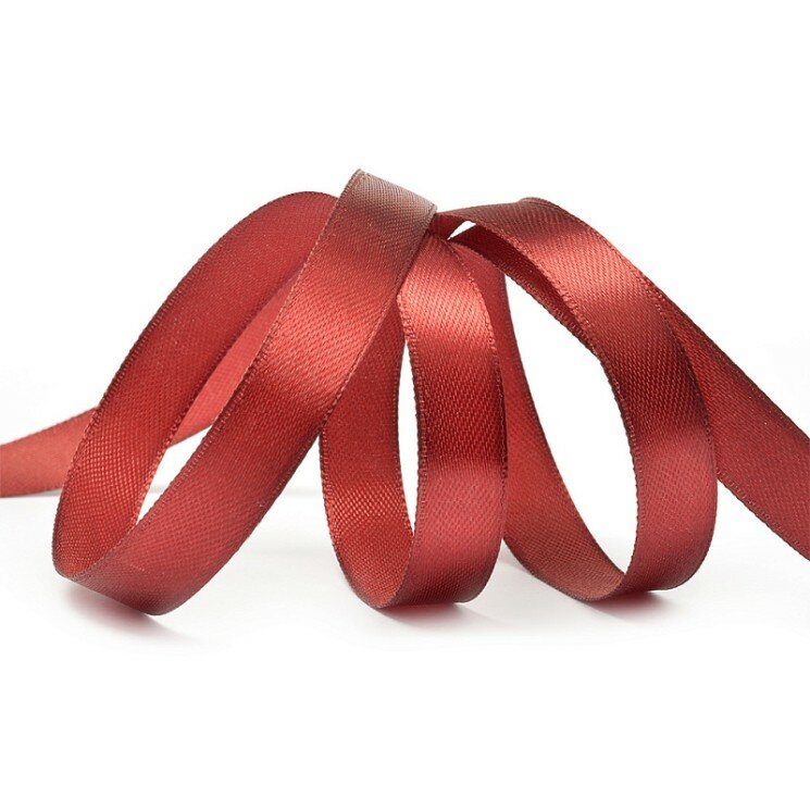 Лента атласная 1/2 (12мм) цв.3091 т. красный уп.27,4 м