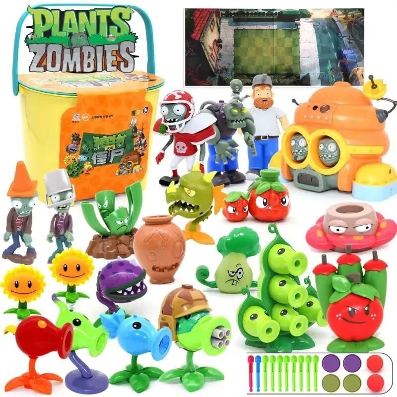22 игрушка карта Большой набор Растения против Зомби - Plants vs. Zombies