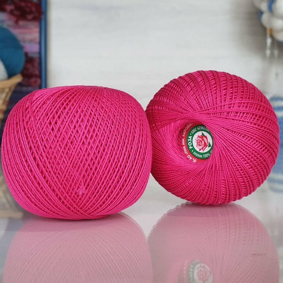 Пряжа ПНК им. Кирова роза 1110 мальва (6 мотков)